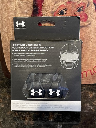 Under Armour Football Helmet Visor Clips with Logo Black/White | eBay