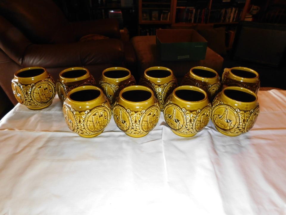 Vintage Marzi and Remy German Castle Punch Bowl Tureen Lid and Cup Set ...