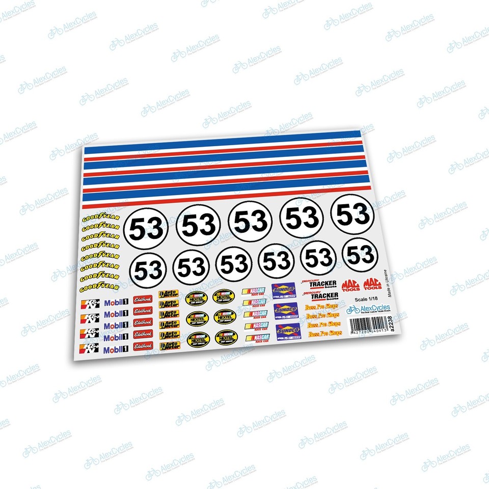 NASCAR Edition HERBIE the Love Bug Decals Kit Tamiya Stickers Scale 1/ ...