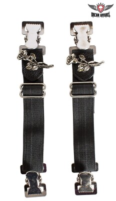 Black Motorcycle & Fashion Biker Rose Alligator Boot Clips 6 Inches ...