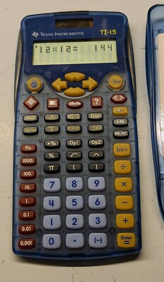 Texas Instruments TI-15 Explorer Elementary Scientific Blue Calculator ...