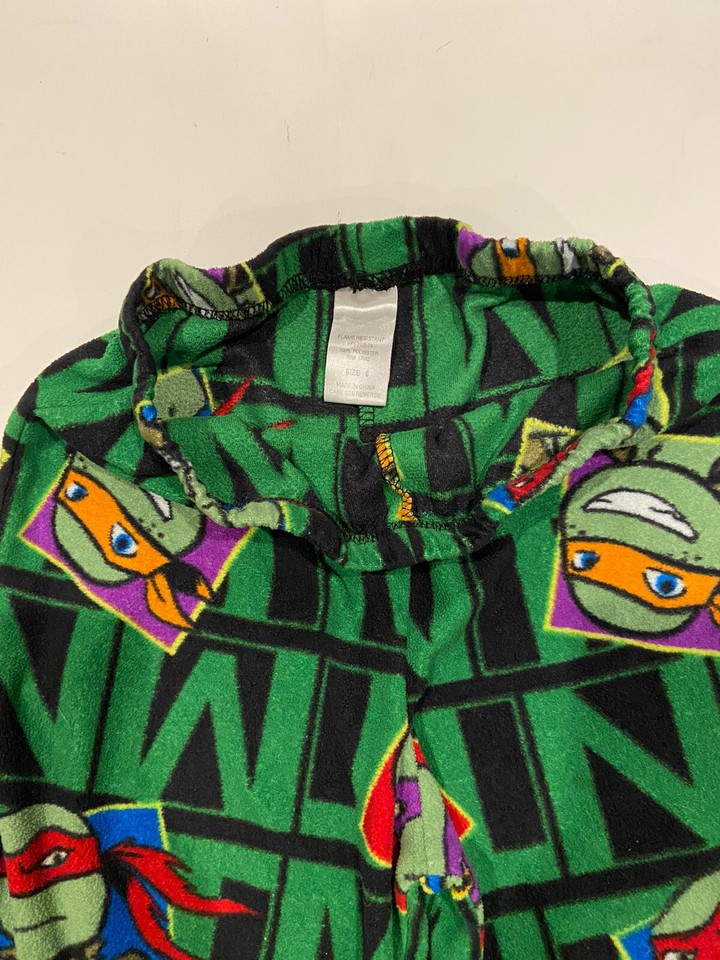 TMNT Teenage Mutant Ninja Turtles Sleepwear Pants Pjs Green Boys SZ 6 ...