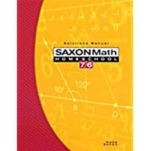 Saxon Math 7/6, Homeschool Edition: Solutions Manual - Paperback - VERY ...