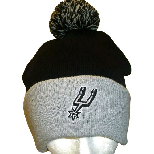 San Antonio Spurs Mens Adult Cuffed Beanie Pom Winter Hat Cap New Tags ...