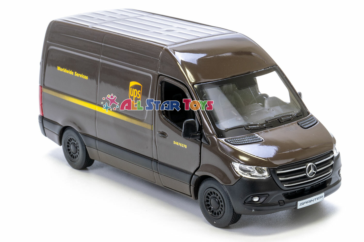 5" UPS Mercedes Benz Sprinter Diecast Model Toy Car Delivery Van 1:48 ...