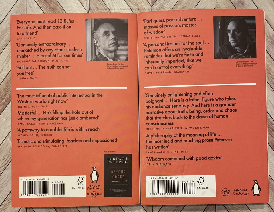 Jordan Peterson 12 Rules for Life & Beyond Order Penguin paperback ...