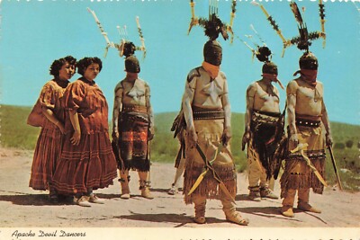 Postcard NM Apache Devil Dancers at Inter Tribal Ceremonials White ...