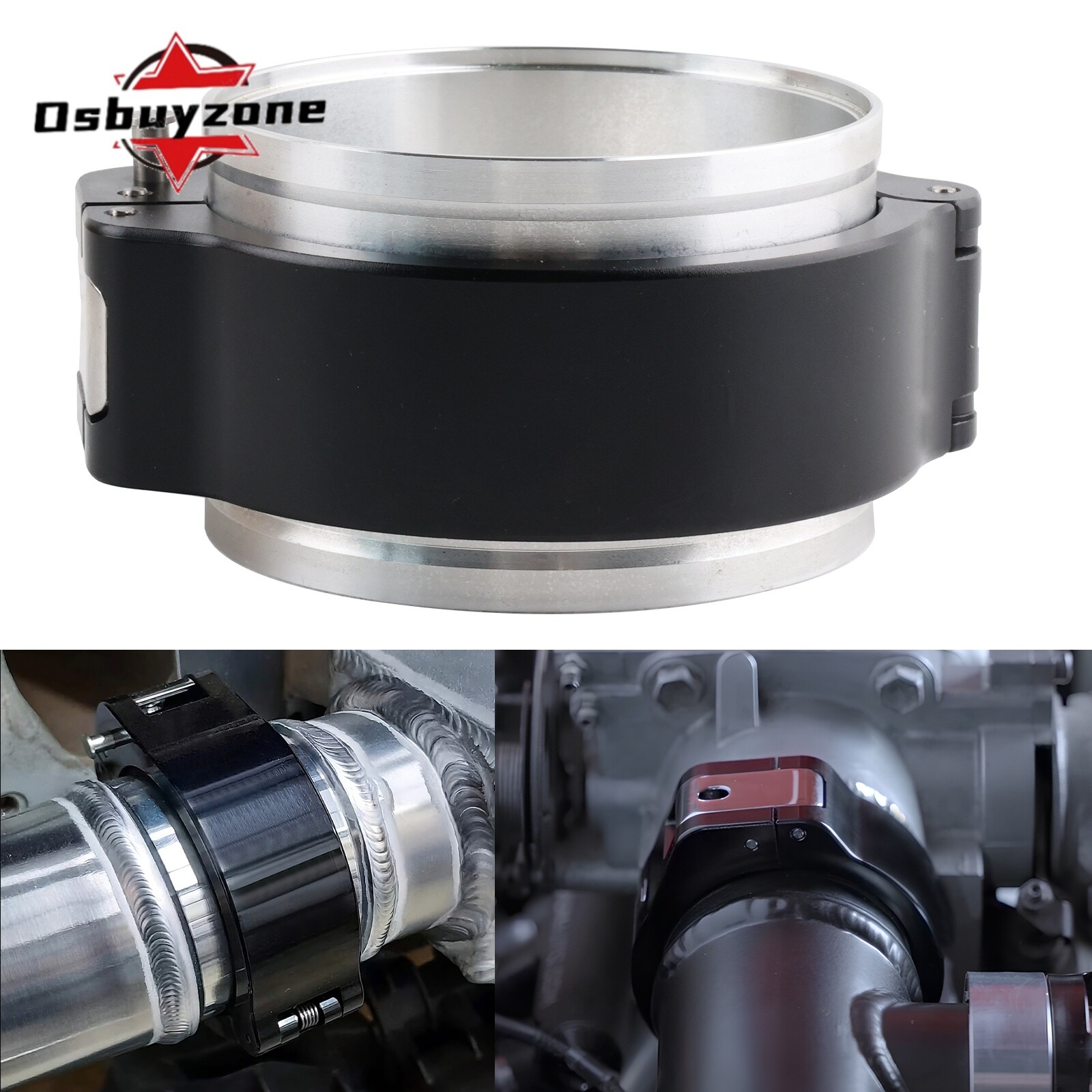 3'' Black 32516 HD Pinless Clamp Assembly 3.0 Inch O.D. Tubing HD ...