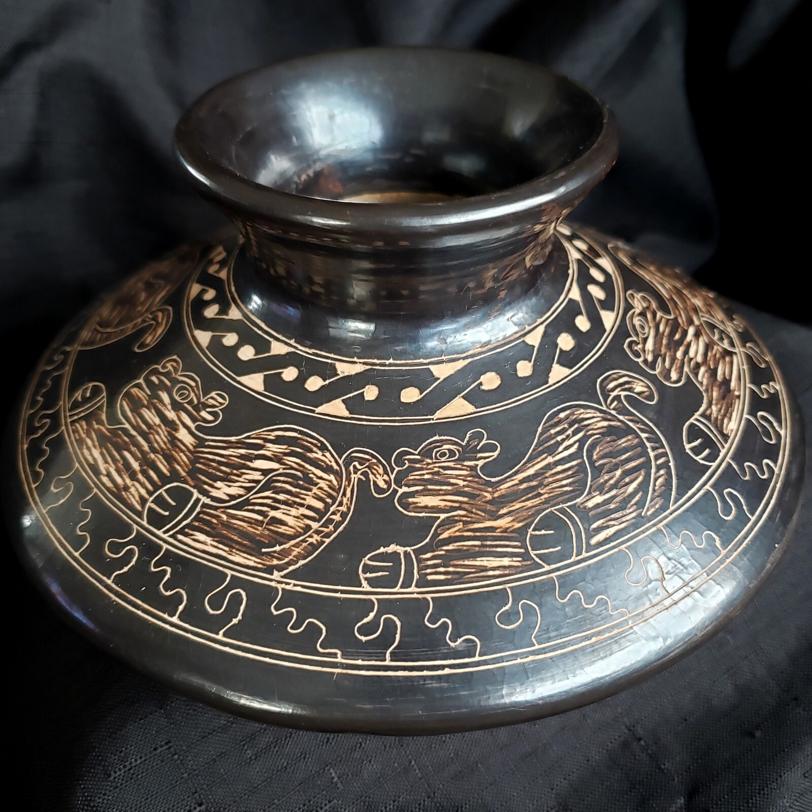 Vintage Traditional Costa Rica Guaitil Jaguar Cat Pottery Chorotega ...
