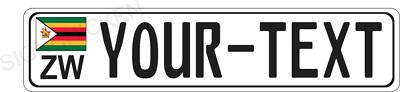 ZIMBABWE, EURO TAG, BMW, European style License Plate, custom, ANY TEXT ...