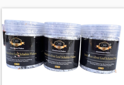 3 X Metallic Foil Schabin Gilding Imitation Silver Leaf Flakes, 5 Gram Bottle | eBay