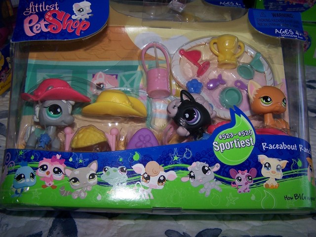Littlest Pet Shop Raceabout Ranch’ Horse 523 ,524 & Cat 525 Sportiest ...