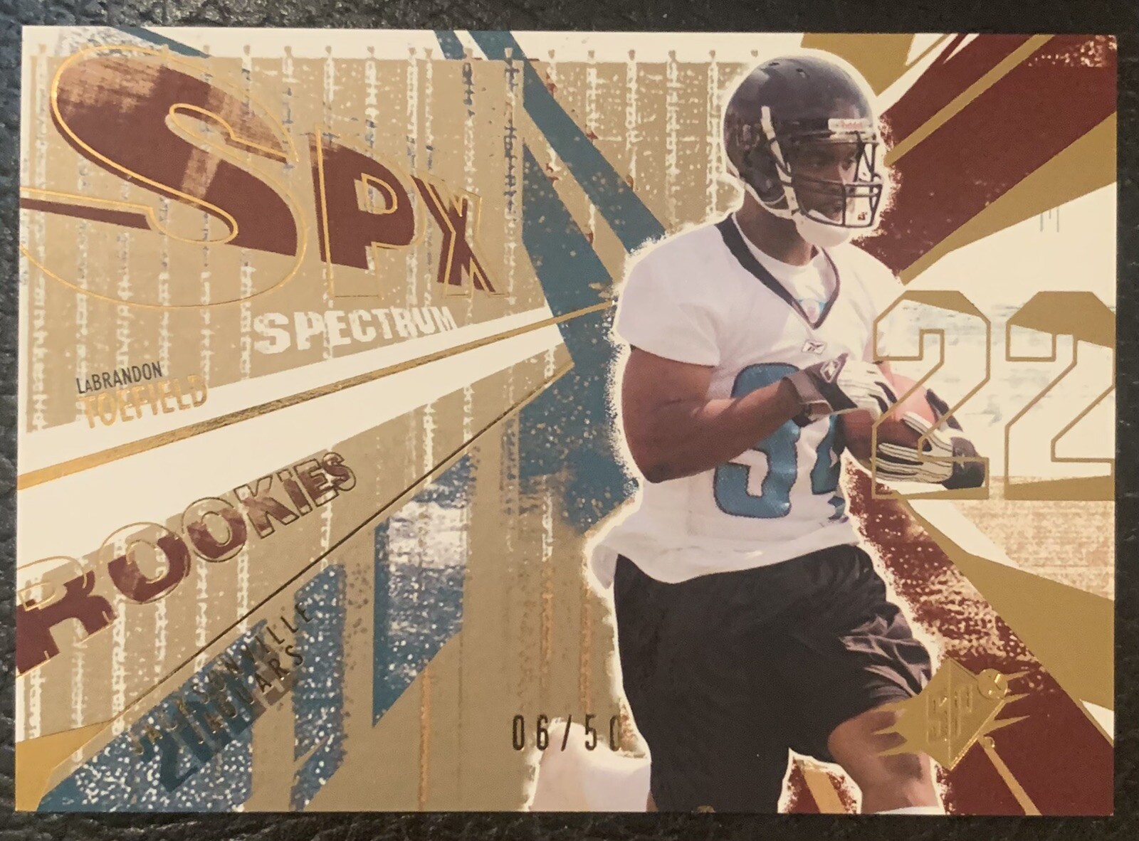 2003 SPX LABRANDON TOEFIELD JAGUARS SPECTRUM ROOKIE #6/50 | eBay