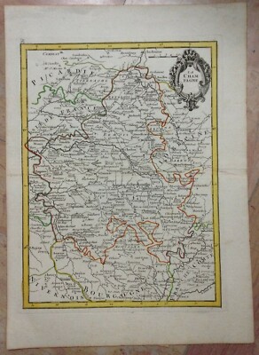 CHAMPAGNE FRANCE 1767 by CREPY ANTIQUE MAP | eBay