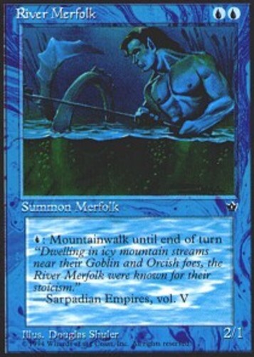 1x River Merfolk Moderate Play, English Fallen Empires MTG Magic | eBay