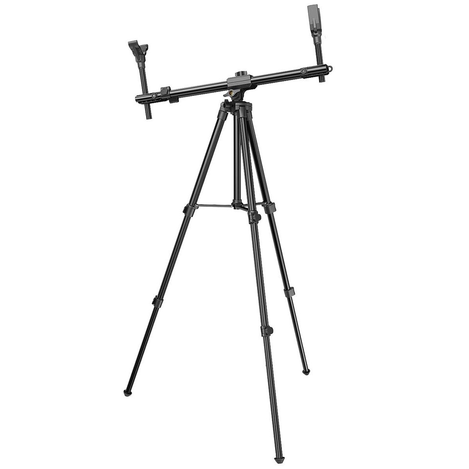 25-48.8" Rifle Shooting Tripod Dual Frame Gun Rest for Ground Blinds ...