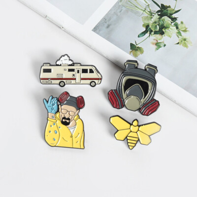 Breaking Bad Enamel Pins Backpack Bag Collar Lapel Badges Metal Cartoon ...