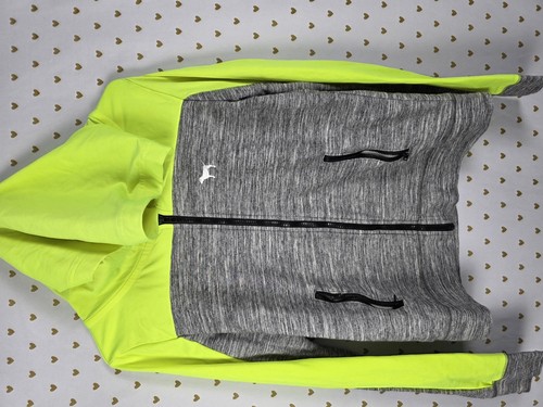 Victorias Secret Pink neon Colorblock Full zip hoodie active jacket ...