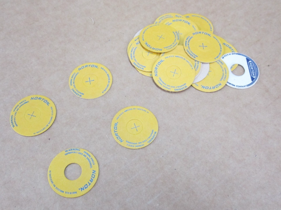 Norton Grinding wheel blotters: 1-1/8" diameter x 3/8" hole - Qty. 25 ...