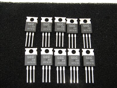 ( 10 PCS ) IRF610 N-Channel Power MOSFET 3.3A 200V TO-220 -- NOS | eBay