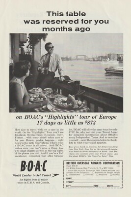 BOAC Magazine Add (1961) | eBay