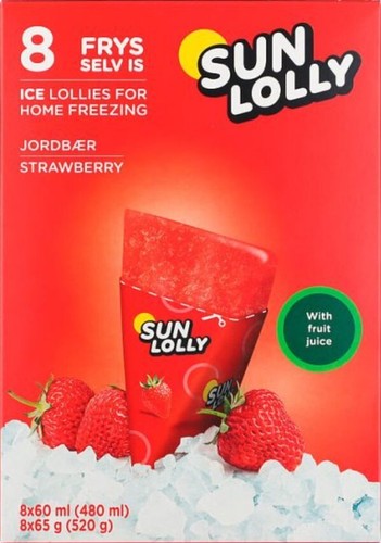 1 Pack X Sun Lolly ice lollies for home freezing Strawberry Flavor 8 ...