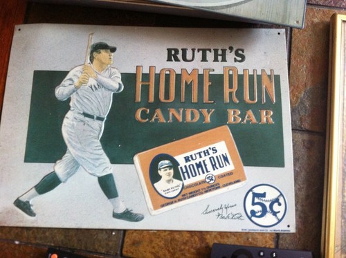 Babe Ruth Home Run candy bar metal sign | eBay