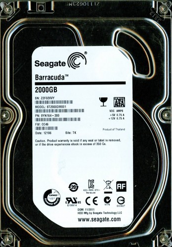 SEAGATE SATA 2TB ST2000DM001, 9YN164-300, CC46, TK, Z2F | eBay