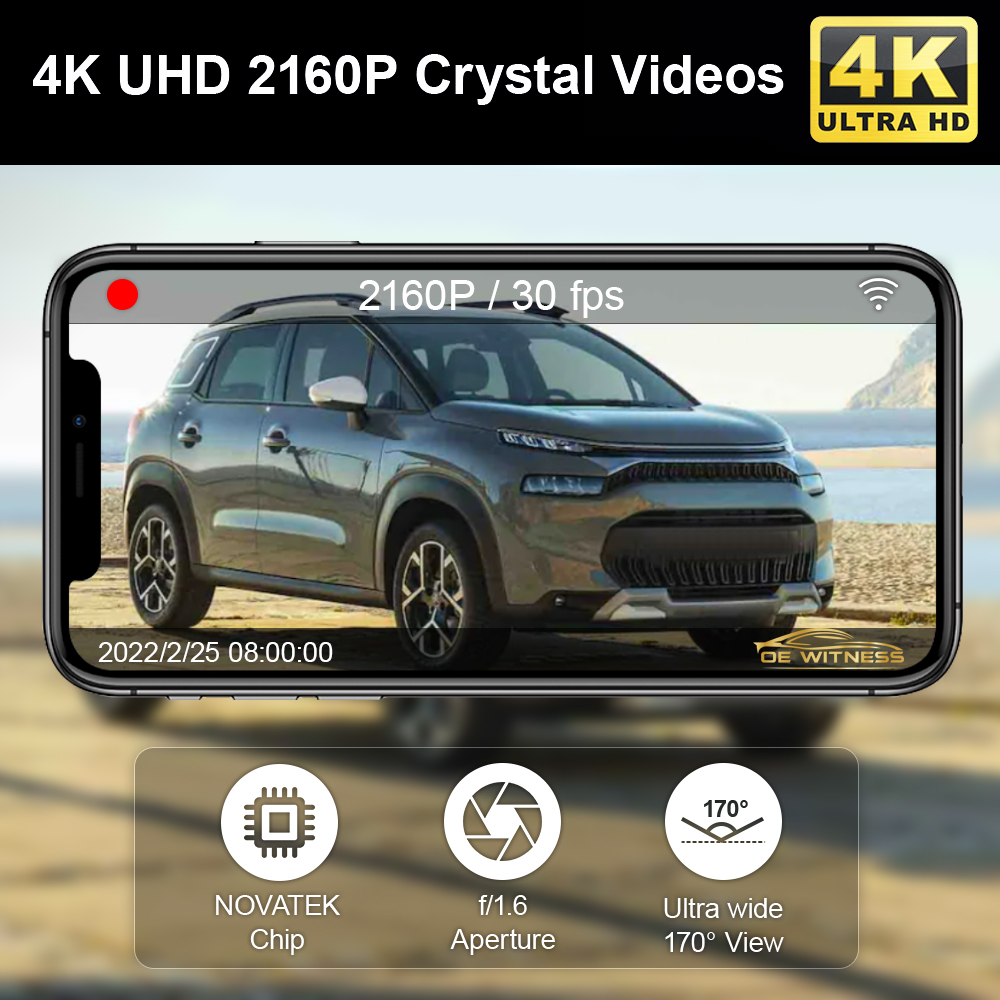 OE Witness 4K Ultra HD Plug & Play Dash Cam For Citroen C5 X/ C5 ...