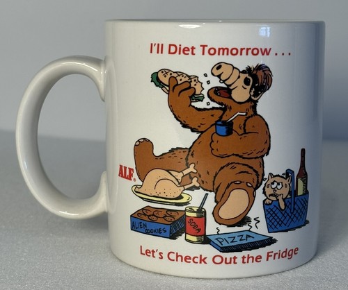 Vintage ALF “I'll Diet Tomorrow” Coffee Mug 1987 80s | eBay