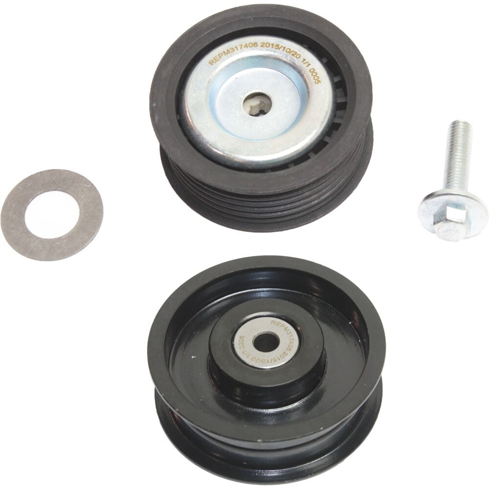 Pair Accessory Belt Idler Pulleys Set of 2 Upper for Mercedes C Class E ...