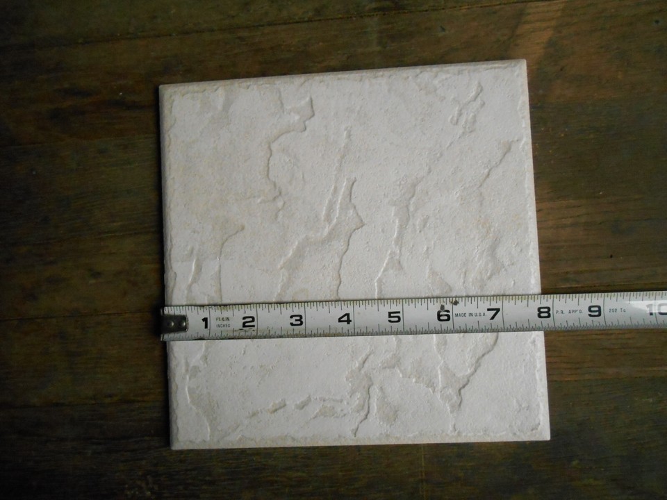 Beige/Cream Ceramic 8x8 Textured Wall/ Floor Tile Stone Look | eBay