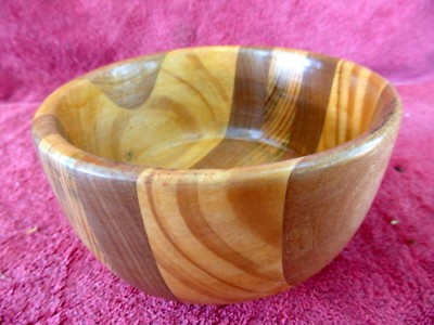 BEAUTIFULLY CRAFTED MULTI WOOD BOWL 16cm. BY 9cm. | eBay Australia