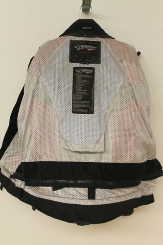 MENS TEKNIC RED LEATHER ARMORED CRASH PROTECTION MOTORCYCLE RACING ...