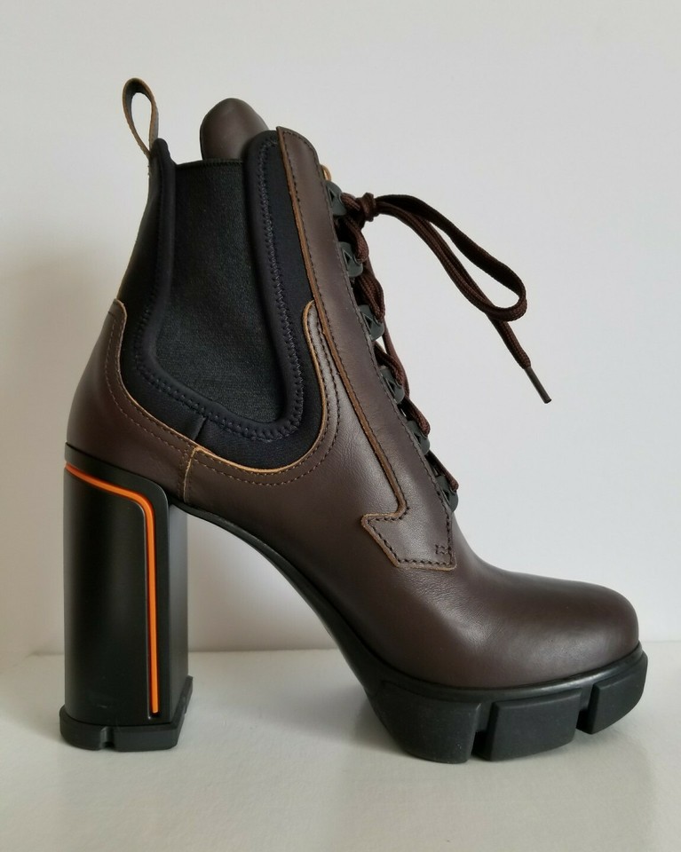 PRAD A FUNKY PLATFORM LACE UP LOGO SNEAKER BOOTS EU 39.5 I LOVE SHOES ...