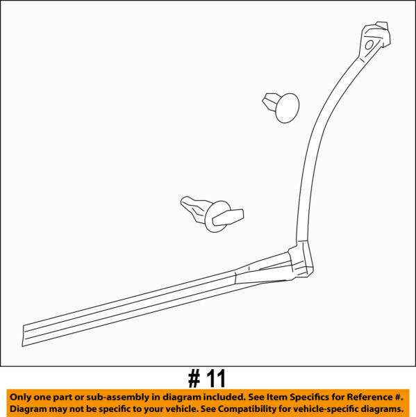 67887-0C060 Toyota Weatherstrip, rear door, no.2 rh 678870C060, New ...