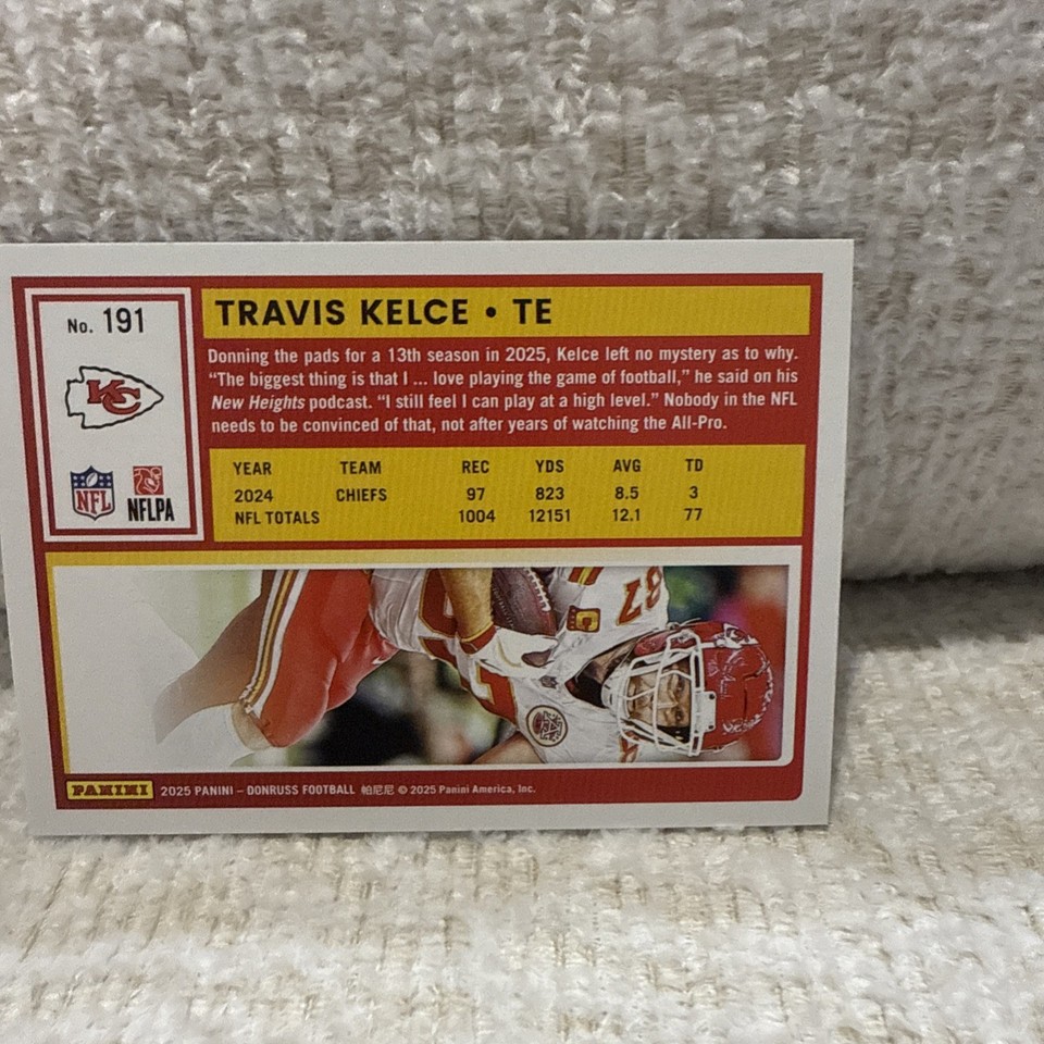 2025 Panini Donruss - Travis Kelce blue Press Proof | eBay