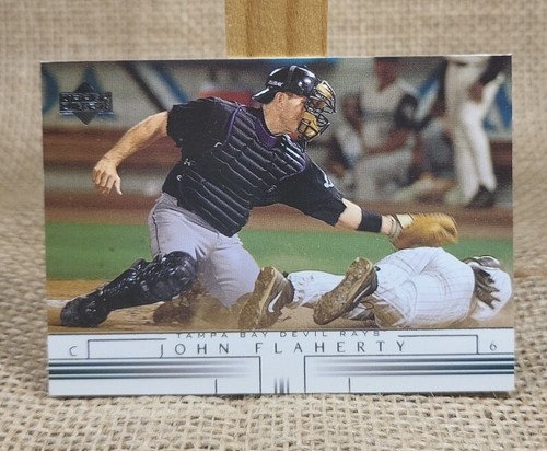 2002 Upper Deck John Flaherty Baseball Card #566 Tampa Bay Devil Rays ...