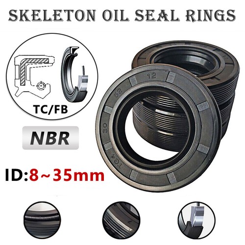 ID 8mm-35mm TC/FB Skeleton Oil Seal Rings NBR Double Lip Seal for ...