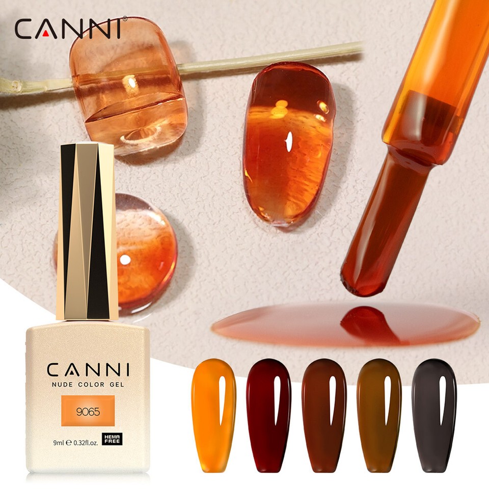 Nail Gel Polish Colours CANNI® Base Top Varnish Soak Off UV LED 9ml ...