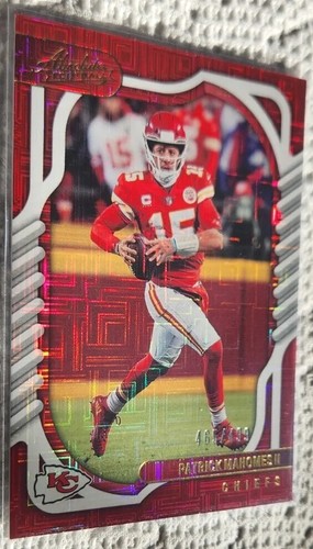 2022 PATRICK MAHOMES Panini Absolute RED Mojo /499 Gold Letters #38 ...