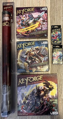 Keyforge FFG Collection Architect’s vault Two Player Playmat + 3 boxes ...