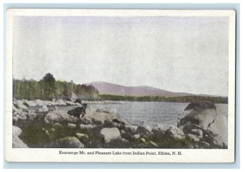 c1910's Kearsarge Mt. And Pleasant Lake From Indian Point Elkins NH ...