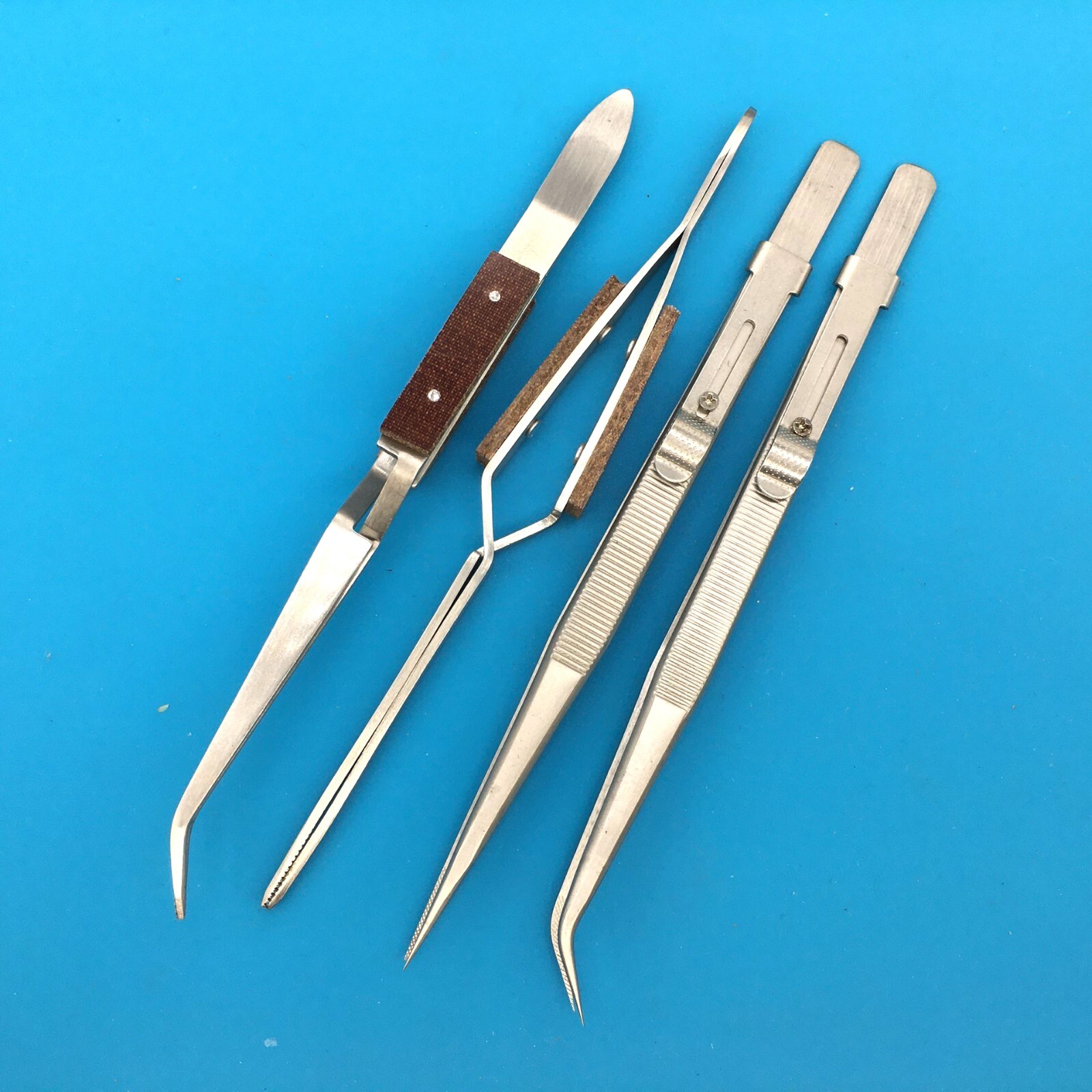 Non-magnetic Stainless Steel Tweezers Plier Tools for Jewelry IC SMD ...