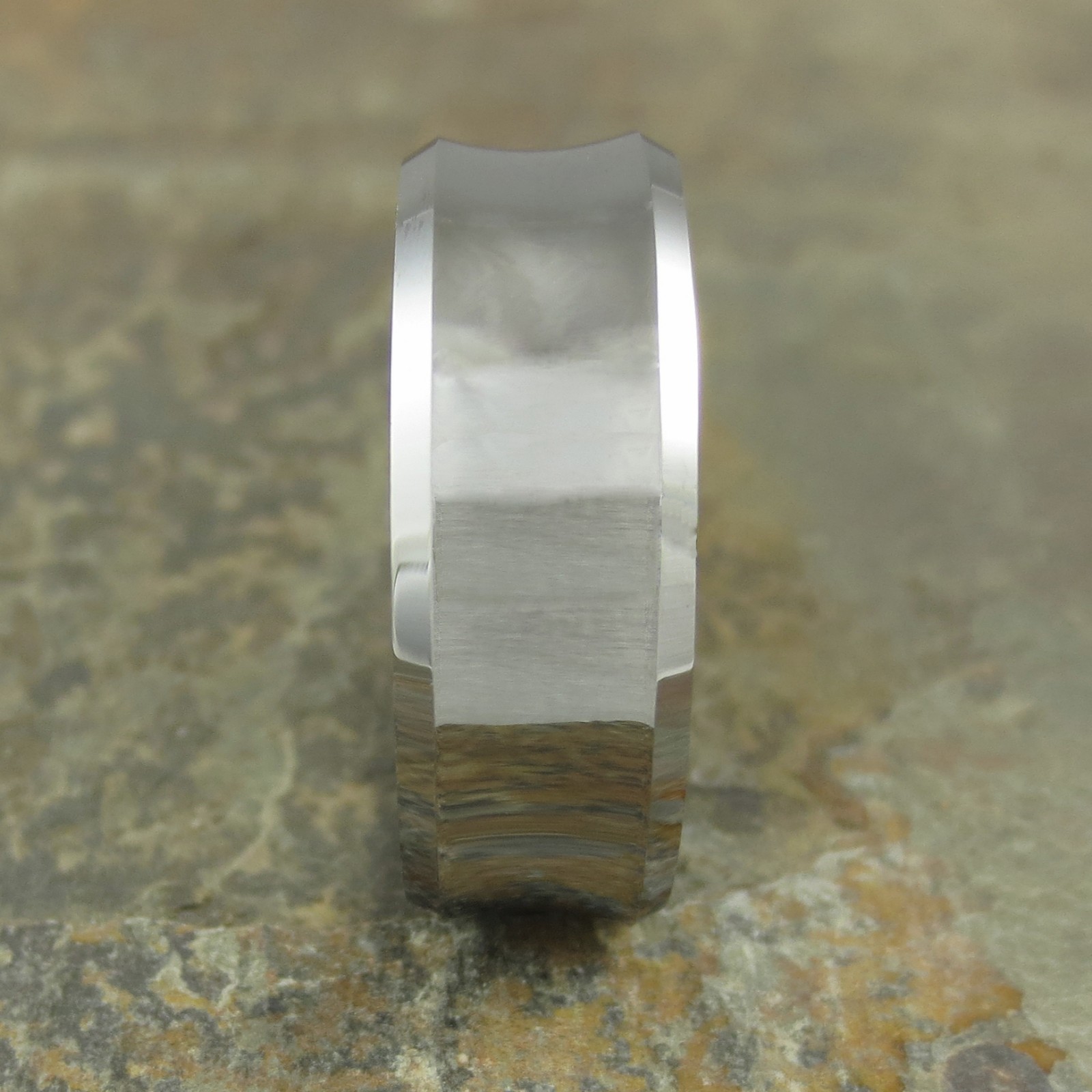 8 MM Men's Polished Concave Tungsten Ring #93 | eBay