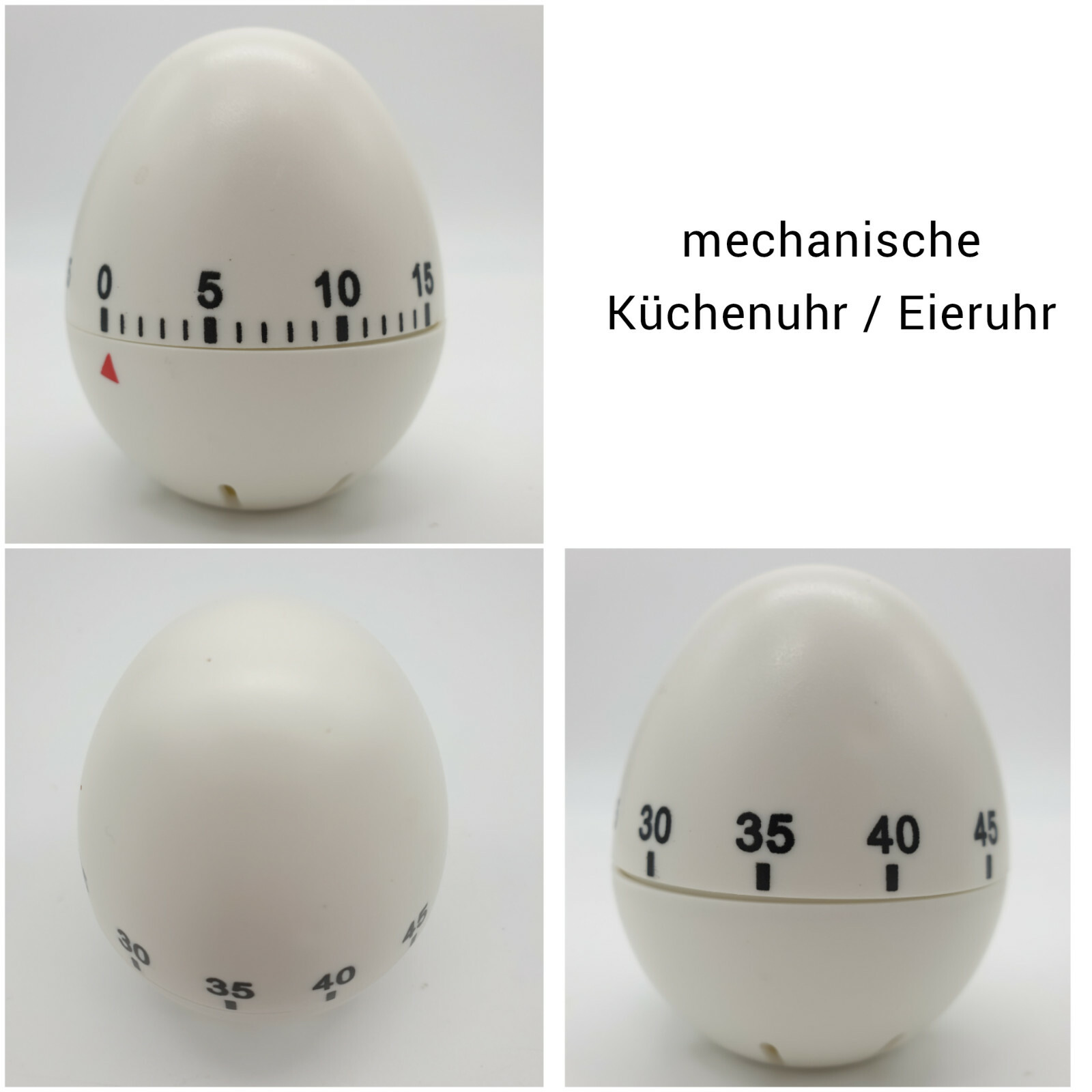 Eieruhr Küchentimer Timer Uhr 59 Minuten weiß Ei / Koch mechanisch | eBay