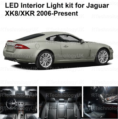 PREMIUM INTERIOR LED WHITE UPGRADE KIT SET for JAGUAR XK8 XKR 2006 ...