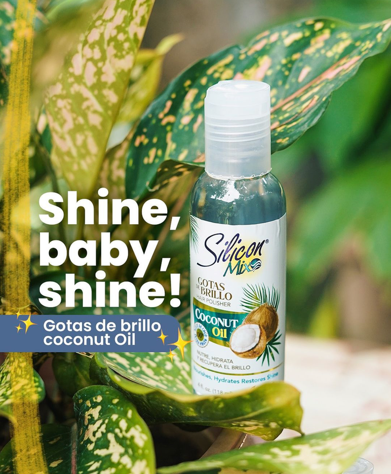 Silicon Mix Gotas de Brillo Hair Polisher Aceite de Coco Extra Virgen 4 ...