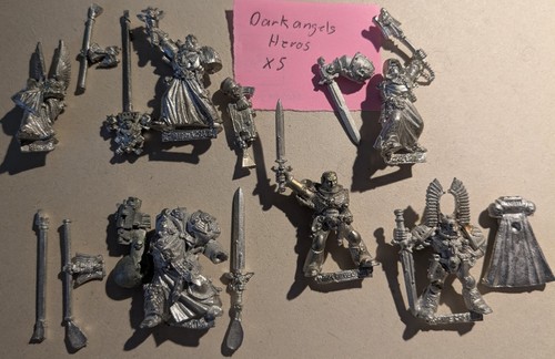 Dark Angels Heroes x5 Space Marines (metal, vintage, oop) | eBay