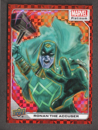 2023 UD Marvel Platinum Trading Card Orange Checker #27 Ronan The ...